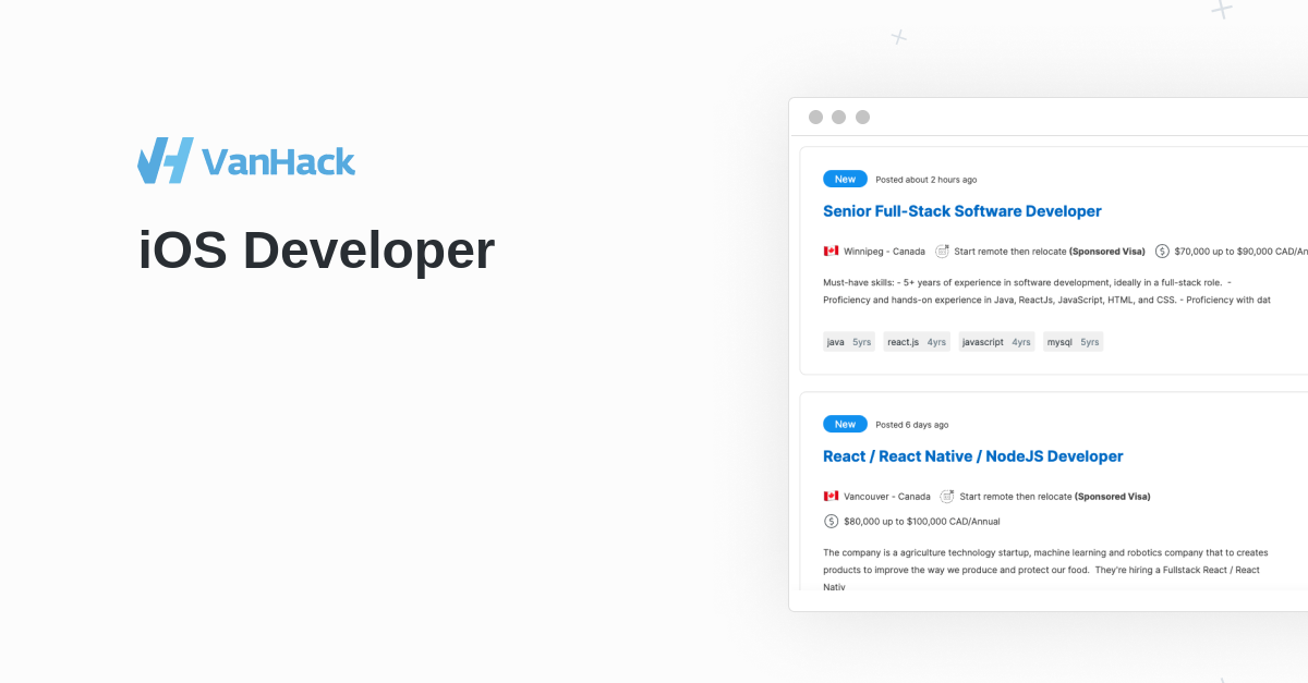 iOS Developer - VanHack